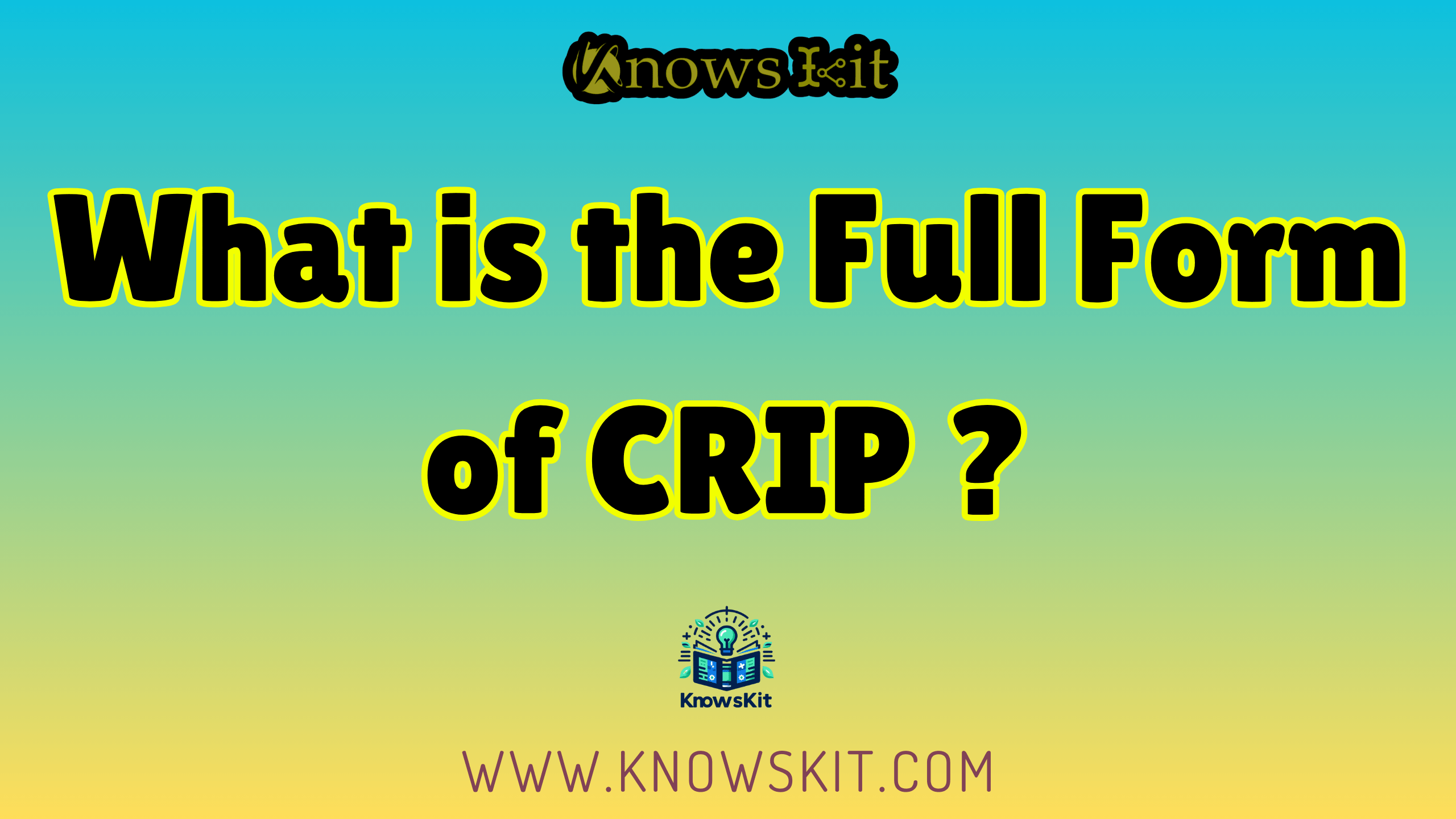 What Is The Full Form Of CRIP